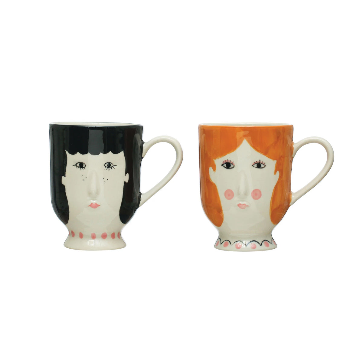 Hand-Painted Face Mugs – Mint Juleps Shop