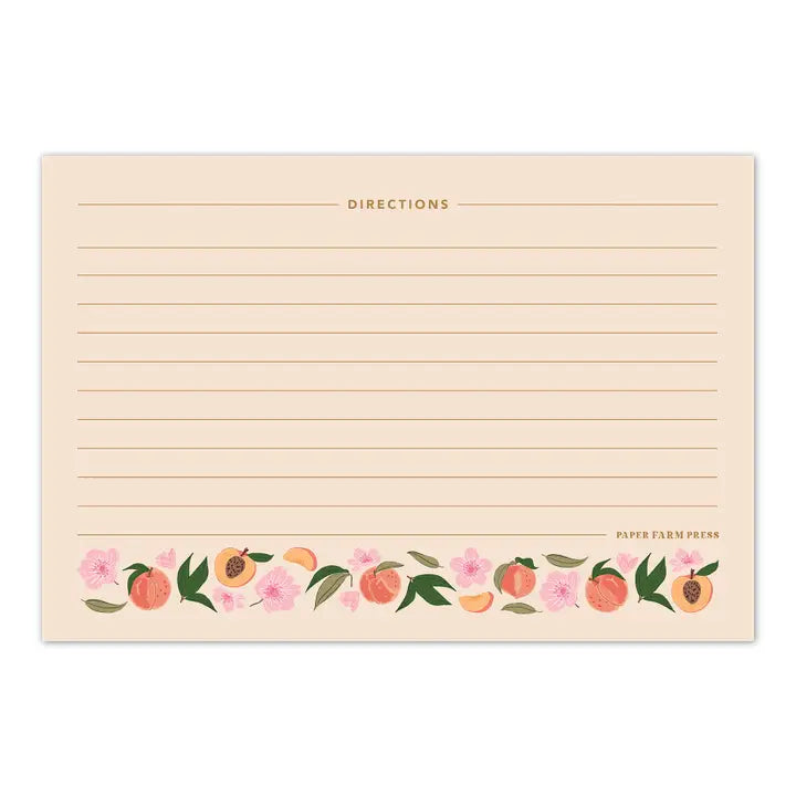 Paper Farm Press Peach Blossom Recipe Cards – Mint Juleps Shop