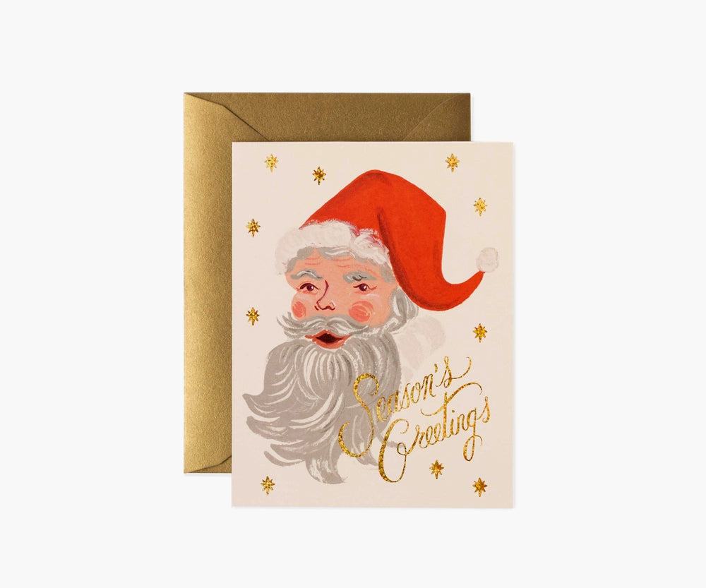 Rifle Paper Christmas Card -Greetings from Santa – Mint Juleps Shop